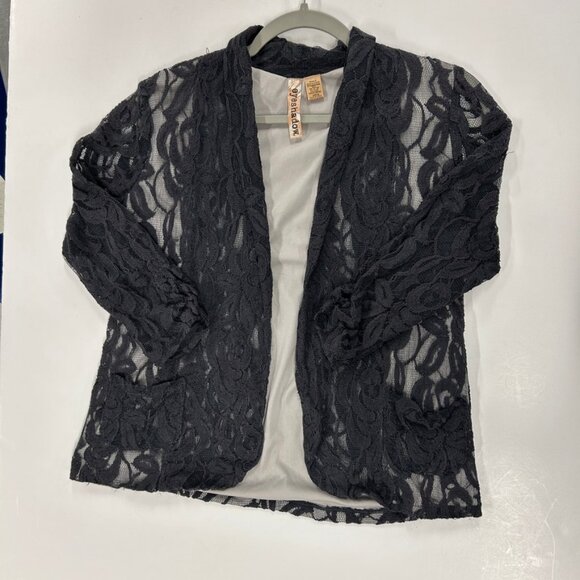 Eyeshadow | Jackets & Coats | Eye Shadow Black Lace Open Front Jacket ...
